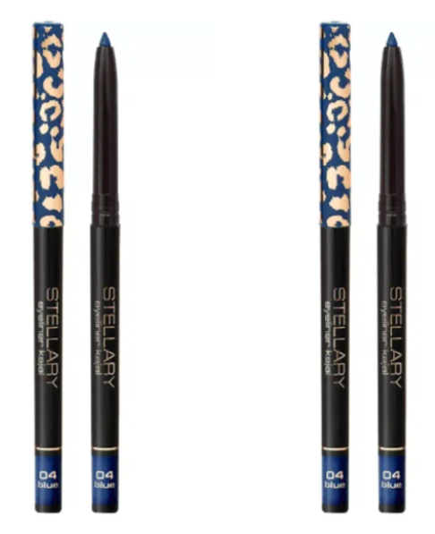 Автоматический карандаш для глаз Stellary eyeliner kajal, тон 04 Blue, 0,28 г, 2 шт