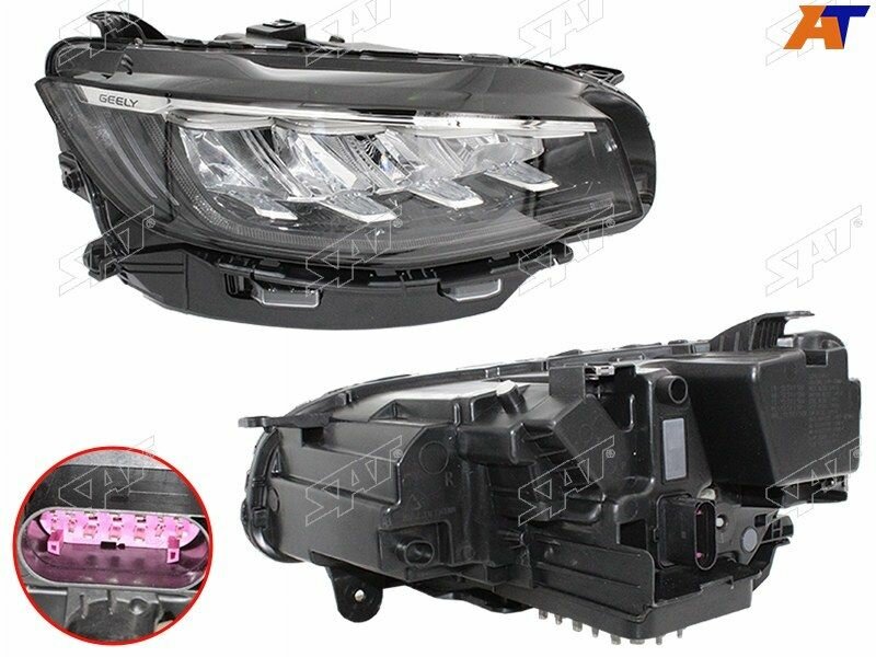 . SAT Фара для GEELY ATLAS PRO 19- правая LED