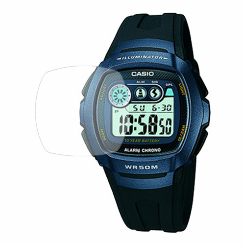 Скрин Мобайл защитный экран для часов Casio W-210-1BVES из гидрогелевая плёнка прозрачная