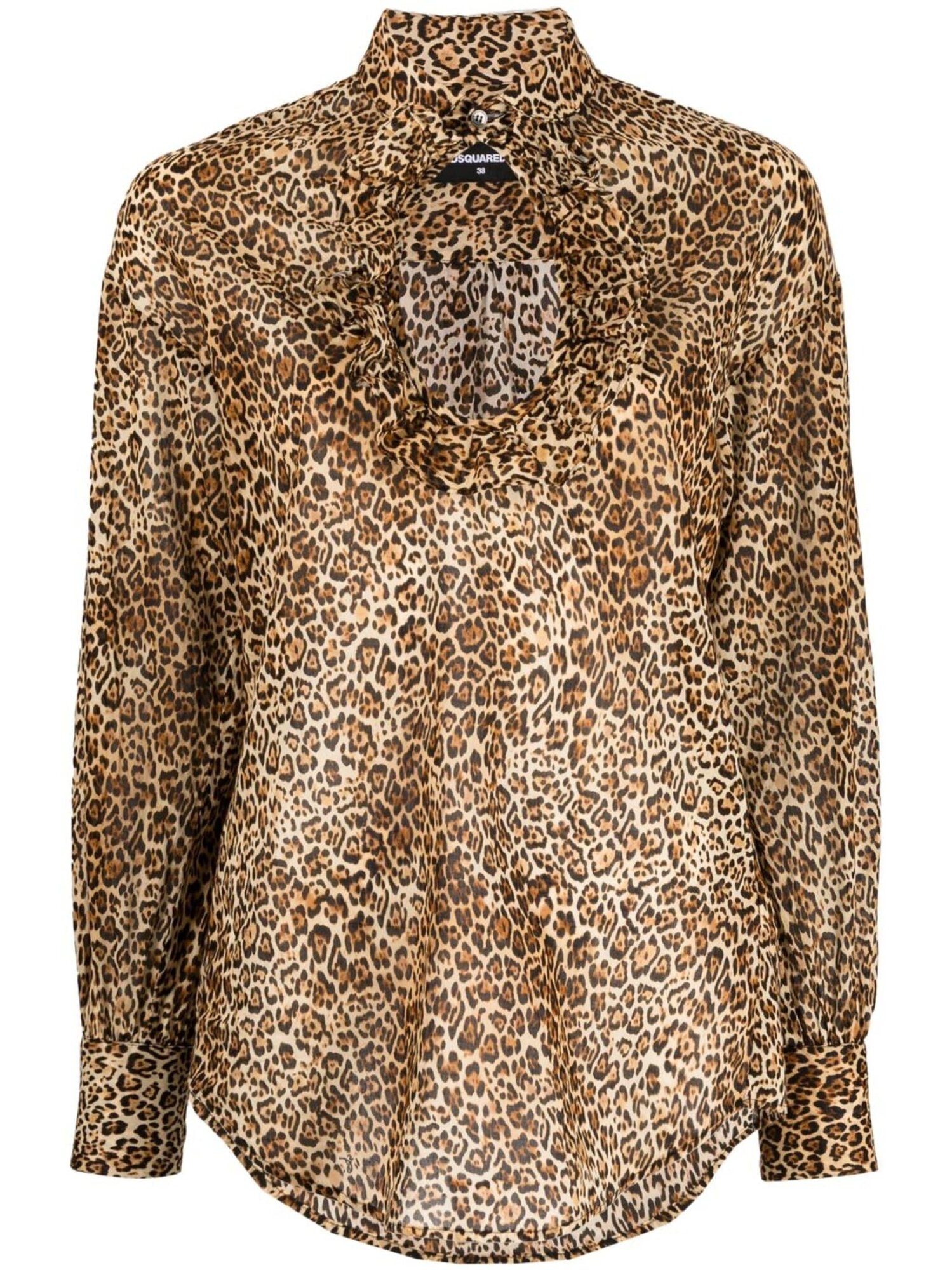 Блуза Leopard-print cut-out blouse