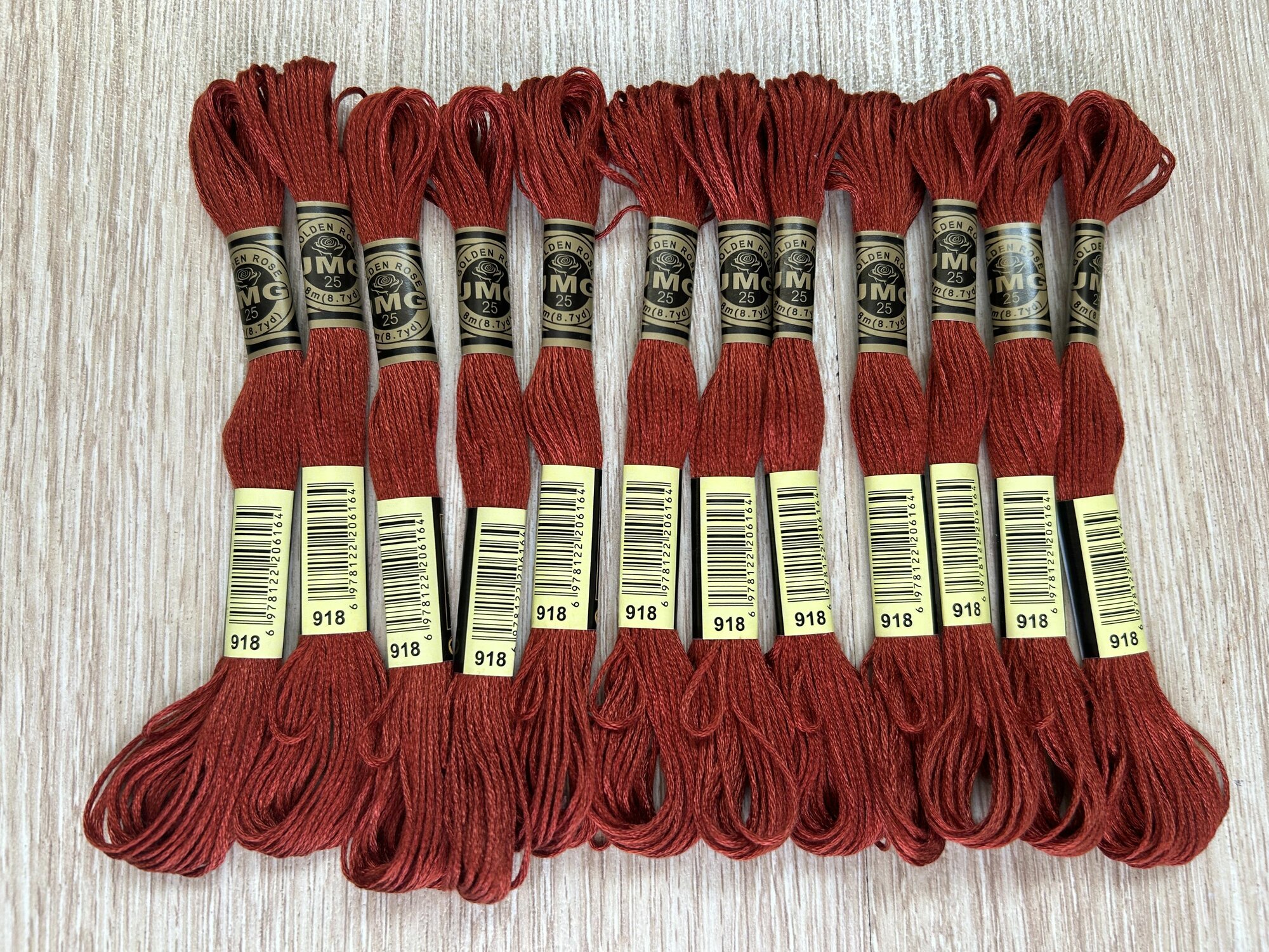 Нитки для вышивания JMC мулине (150-3866) 100% полиэфир 12 штук x 8 м