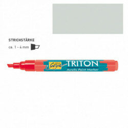 Серебряный художественный акриловый маркер "Solo Goya" Triton" 1-4 мм