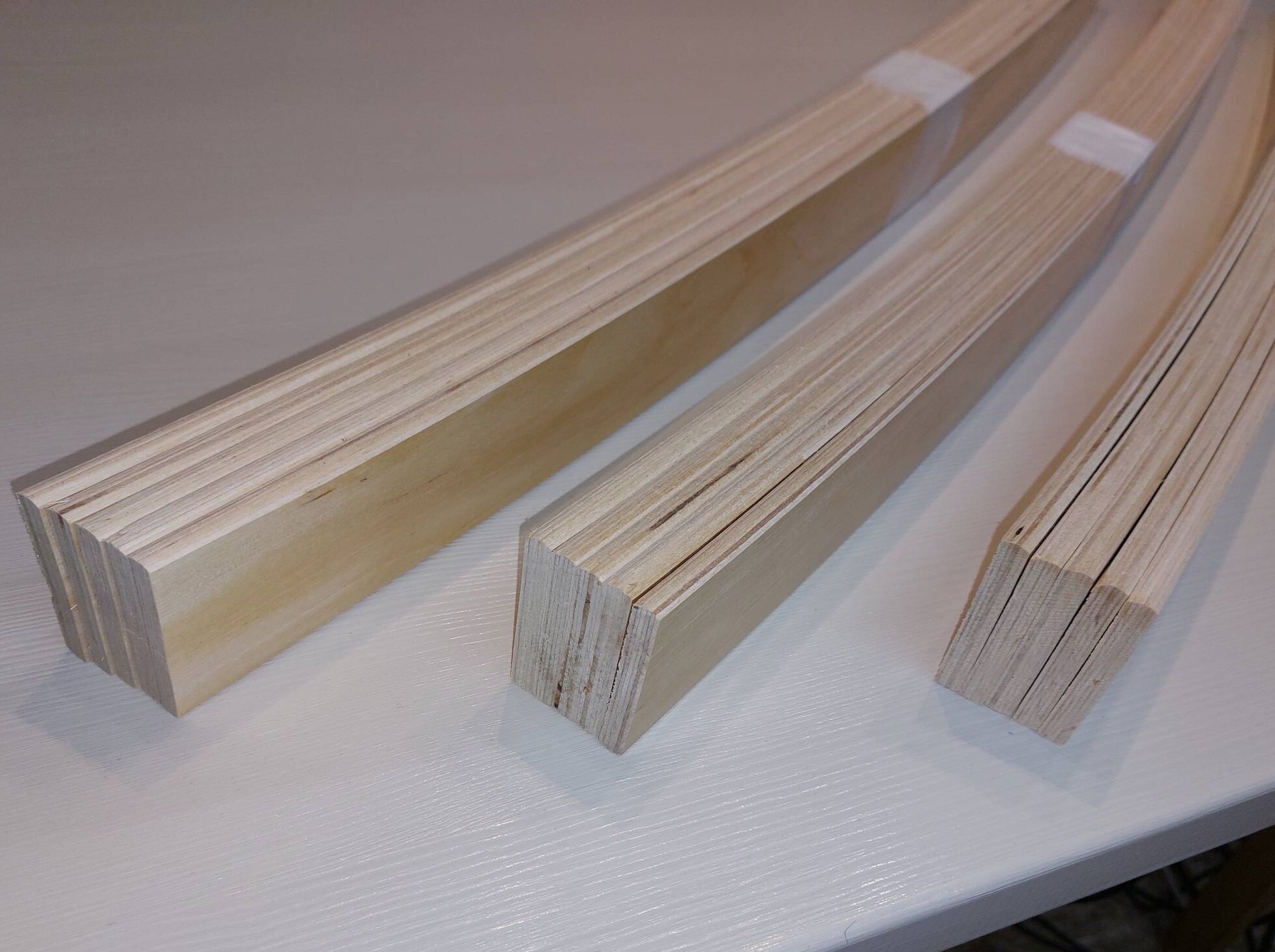 Латофлекс, ламели усиленные для диванов и кроватей, берёзовый шпон, 750 53 10 мм, 4 шт