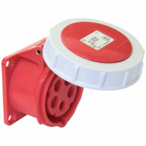 Розетка скрытой установки IP67 63А 3Р+РЕ+N 380В 0611-0010