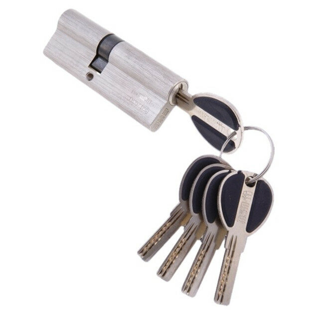 MSM цилиндр ключевой 90 мм 35+55 матовый никель - надёжный цилиндр для дверей