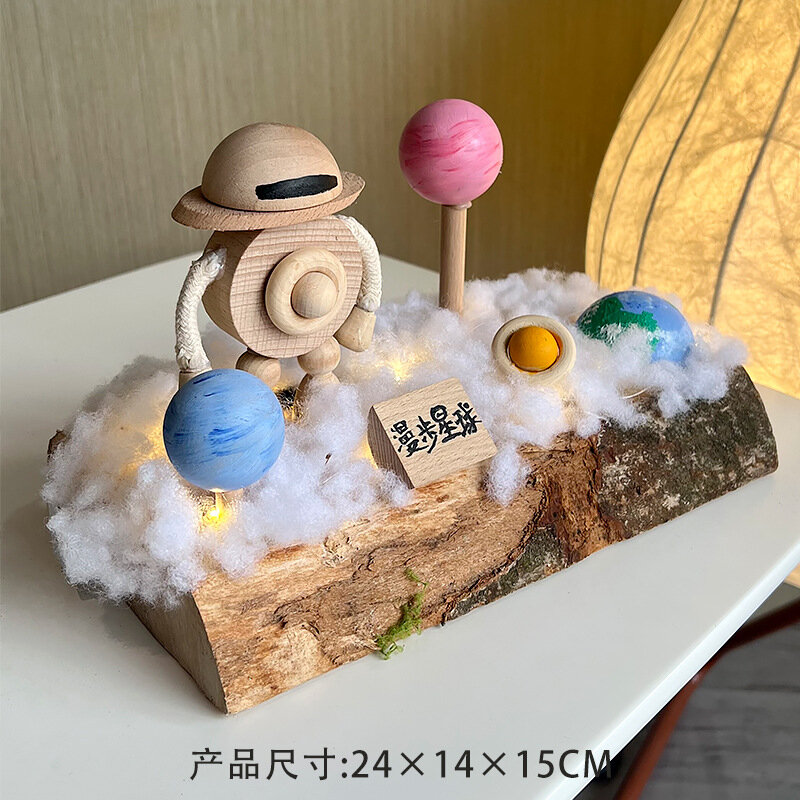 Набор материалов для рукоделия в уголке детского сада, полный комплект для самостоятельного изготовления маленького деревянного домика, игрушки и маленькие украшения