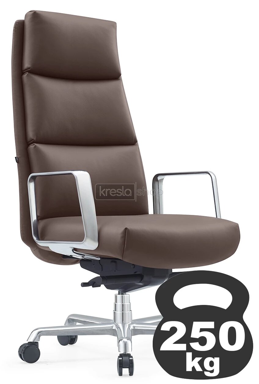 Кресло для руководителя Riva Design Ньюман / Newman A2415 коричневая кожа