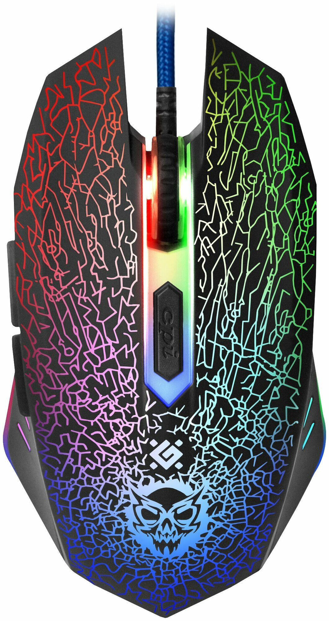 Мышь проводная игровая DEFENDER Shock GM-110L, USB, 5 кнопок + 1 колесо-кнопка, оптическая, черная, 52110