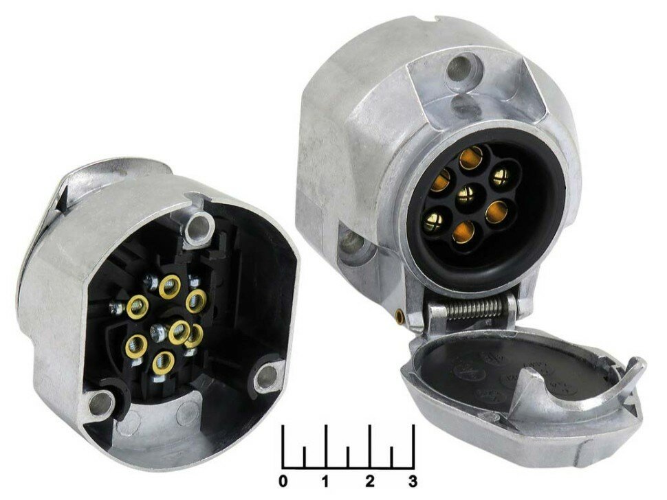 Разъем 7pin гнездо на корпус (для прицепа) AIRLINE ATE-05