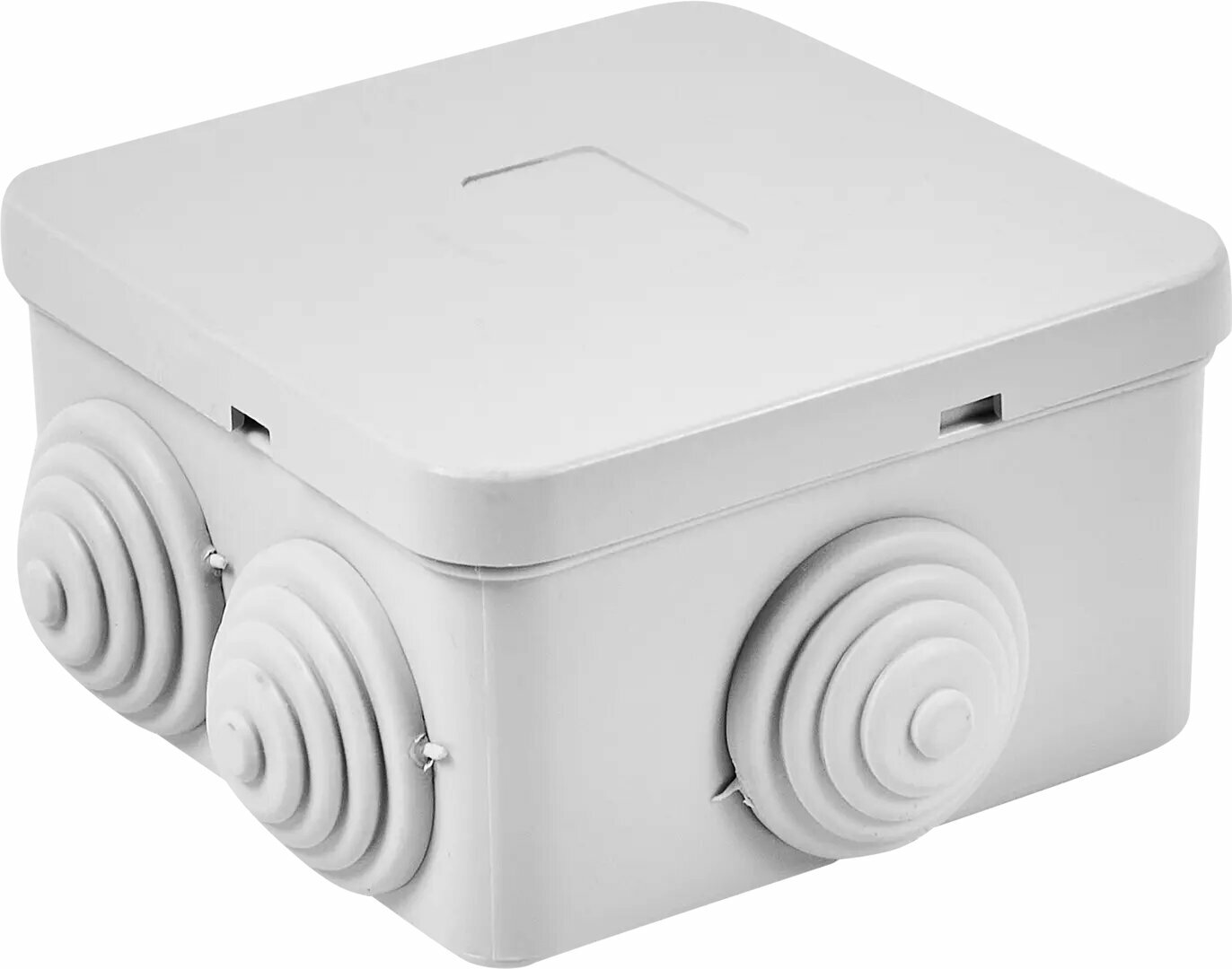 Распределительная коробка открытая Lexman 70x70x40 мм 6 вводов IP55 цвет серый