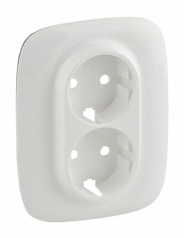 Накладка на розетку Legrand VALENA ALLURE, белый, с заземлением 754955