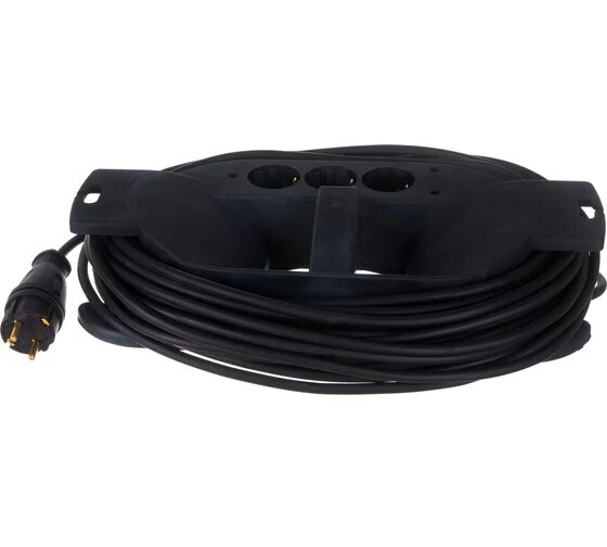 Удлинитель на каучуковой рамке Gigant Professional PEC-021 с/з КГ 3х1,5 3500Вт 3 розетки 20м 80051