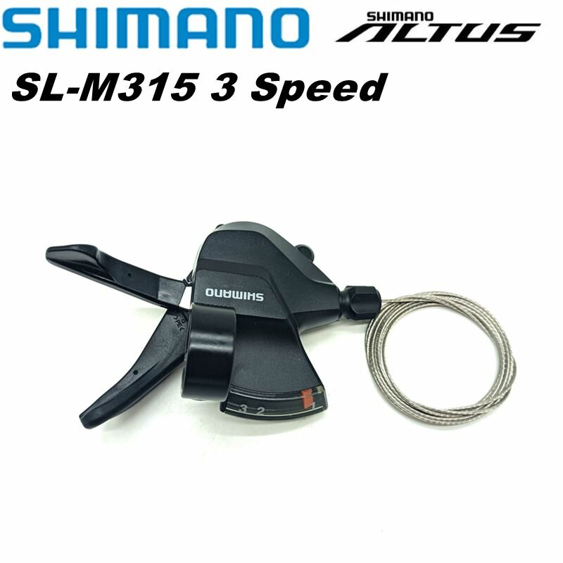 Манетка (шифтер) 3 скорости левая 180 см, Shimano Altus SL-M315, OEM