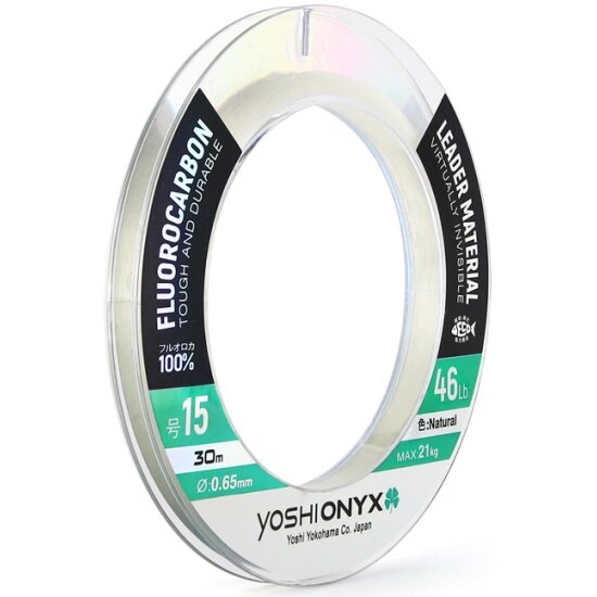 Материал поводковый Yoshi Onyx Fluorocarbon Leader Material 30M 0.65 mm Natural
