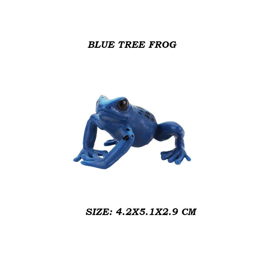 Фигурка лягушки Blue Tree Frog, синяя, 4.2x5.1x2.9 см