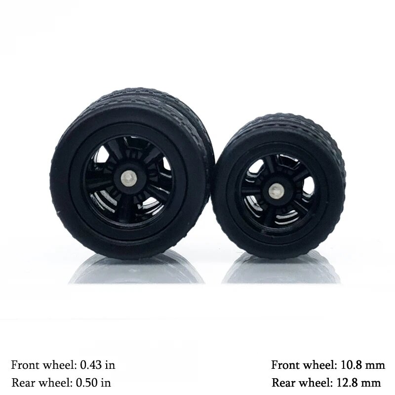 Пластиковые колеса KicarMod 1/64 для Hot Wheels Черный, LYC24