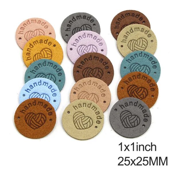 Кожаные бирки-кролики, 20 шт. Коричневый, Mix 6