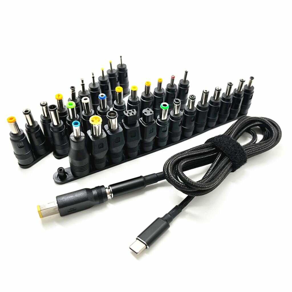 Удлинитель кабеля, Многофункциональный кабель-адаптер Typec для подключения к постоянному току поставляется с 34 головками