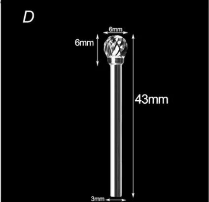 3 мм хвостовик для рисования, карбид вольфрама, фреза, вращающийся инструмент, Milling Cutter D 1pc