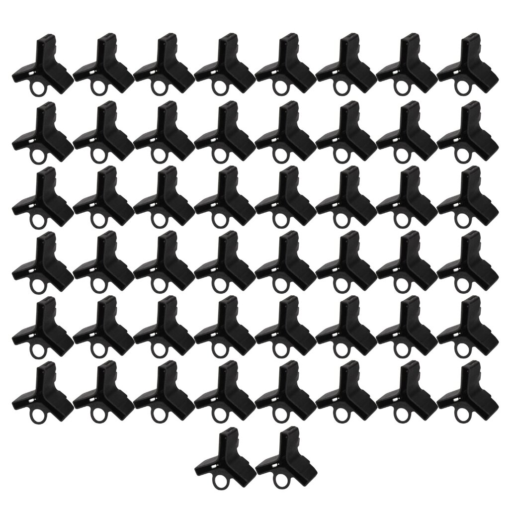 Упаковка по 50 штук, три крючка, черный защитный чехол-№ 1