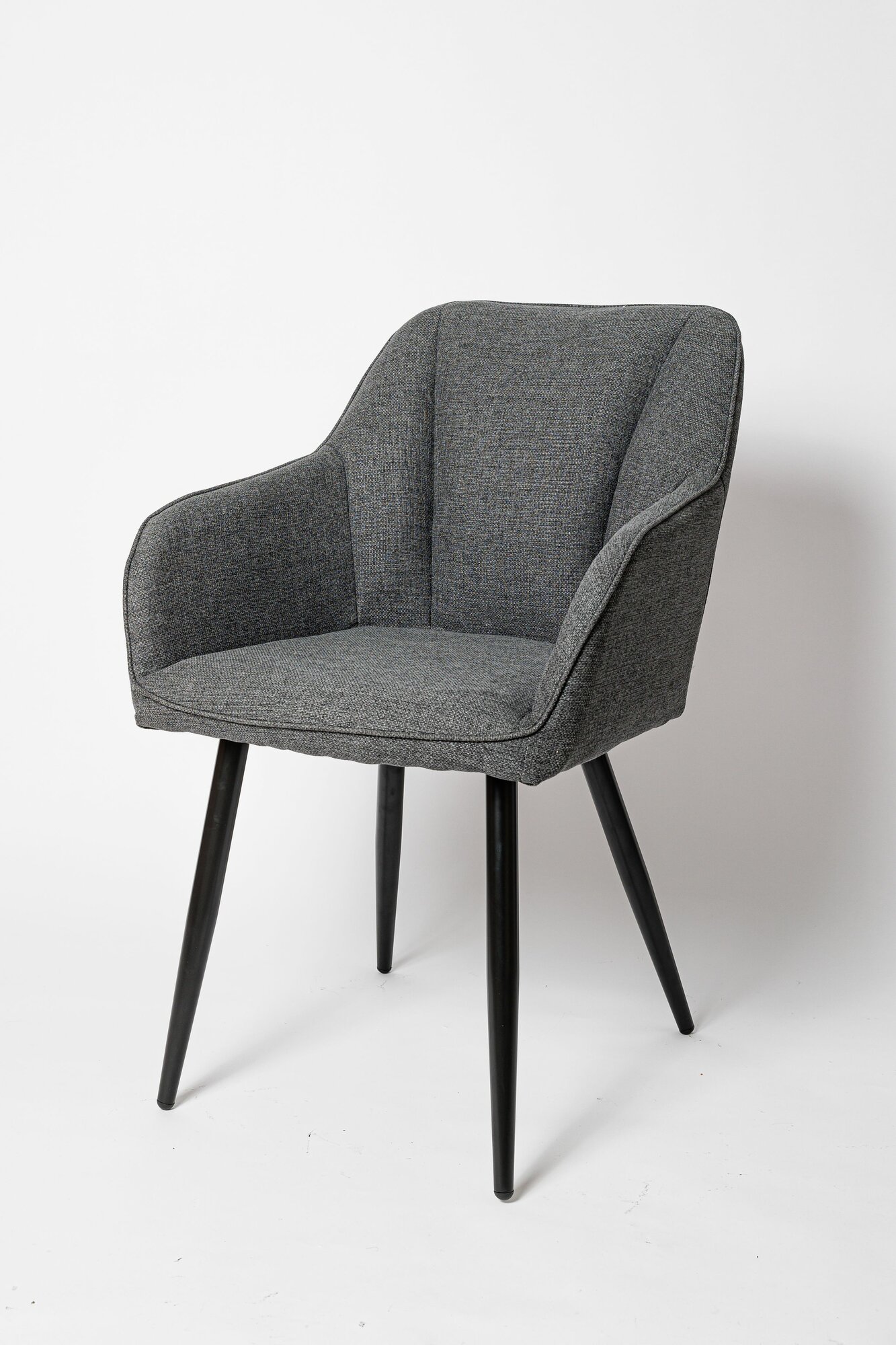 Стул кухонный La Room БОН, велюр, на ножках, мягкая спинка и сиденье, графит