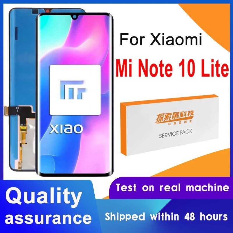 Оригинальный AMOLED дисплей 6,47 дюйма для Xiaomi Mi Note 10 Lite LCD M2002F4LG M1910F4G дисплей сенсорный экран дигитайзер в сборе