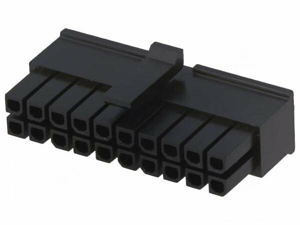 Вилка (переходник / адаптер) MOLEX 430252000, провод-плата, "мама", Micro-Fit 3.0, 3 мм, PIN 20, на провод, 1 шт