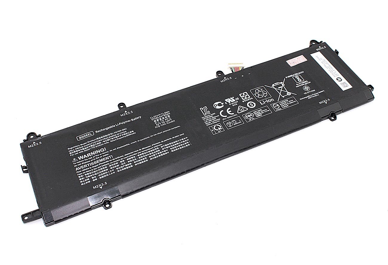 Аккумуляторная батарея для ноутбука HP Spectre X360 15-DG 15-EB (BN06XL) 11.55V 6000mAh 72.9WH