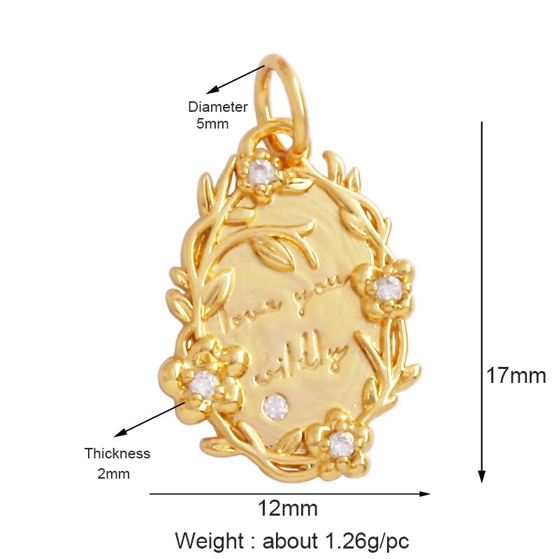 Позолоченный шарм-подвеска "Радуга" Beadsfeeder L563078K2-Gold