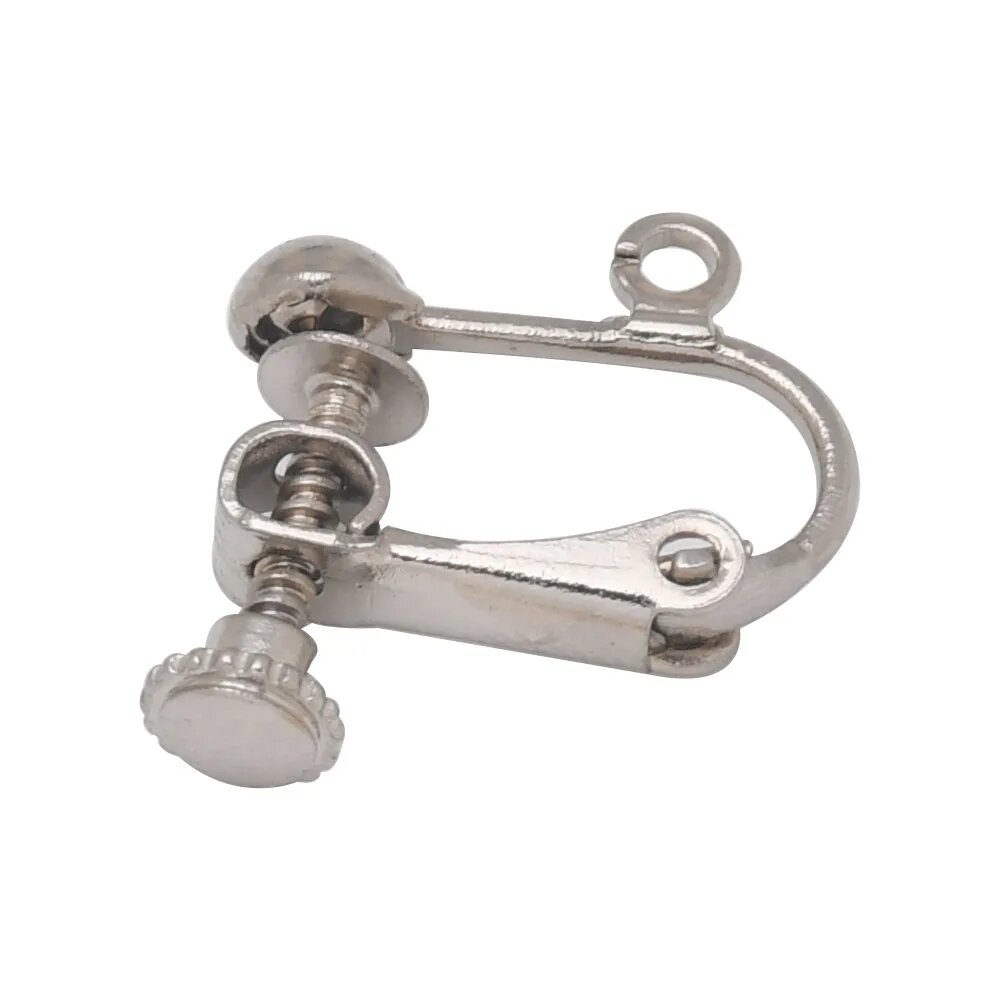Сережки-зажимы, Dull Silver colour, 5 пар