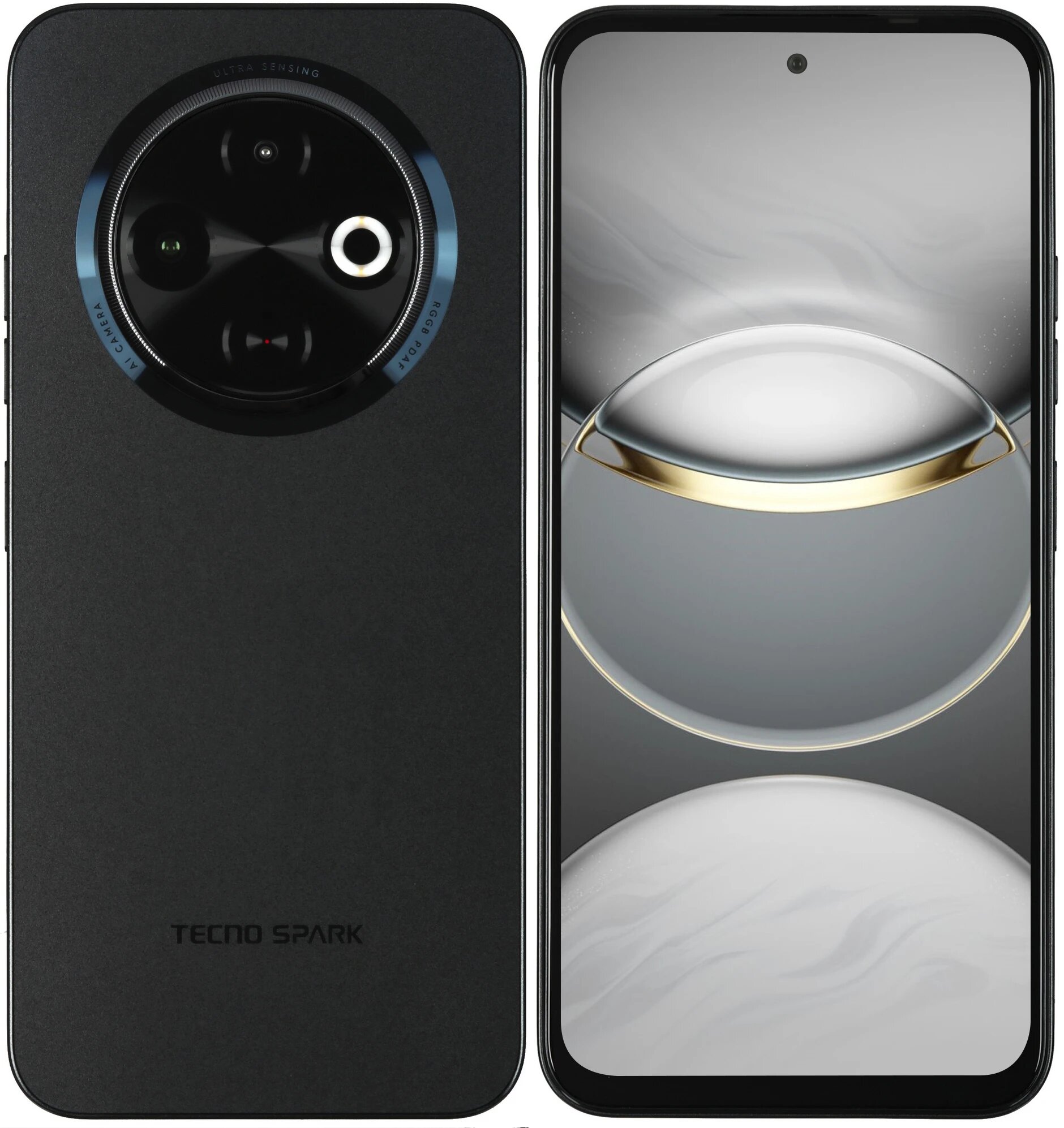 Смартфон Tecno Spark 30c, экран 6,67",128ГБ, камера 48 МП, Android 14, чёрный