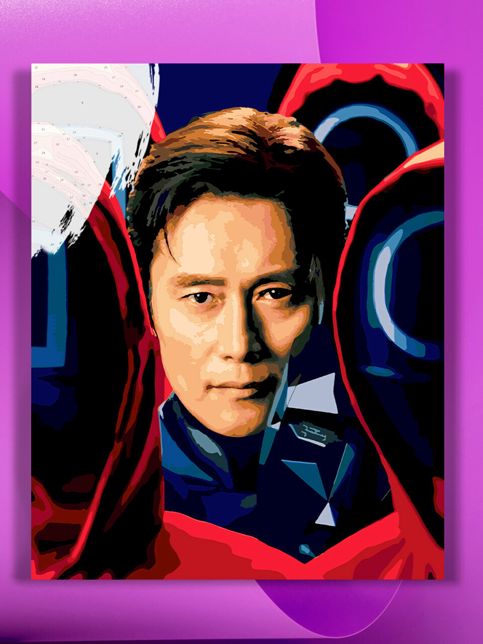 Картина по номерам на холсте Игра в кальмара 2 - Хван Ин Хо 001, 40 х 50 см