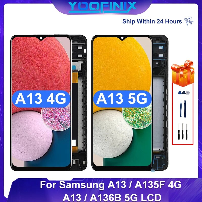 Для Samsung Galaxy A13 5G LCD SM-A136U дисплей, сенсорный экран, запасные части для Samsung Galaxy A13 SM-A136U1 дисплей A13 5G No Frame