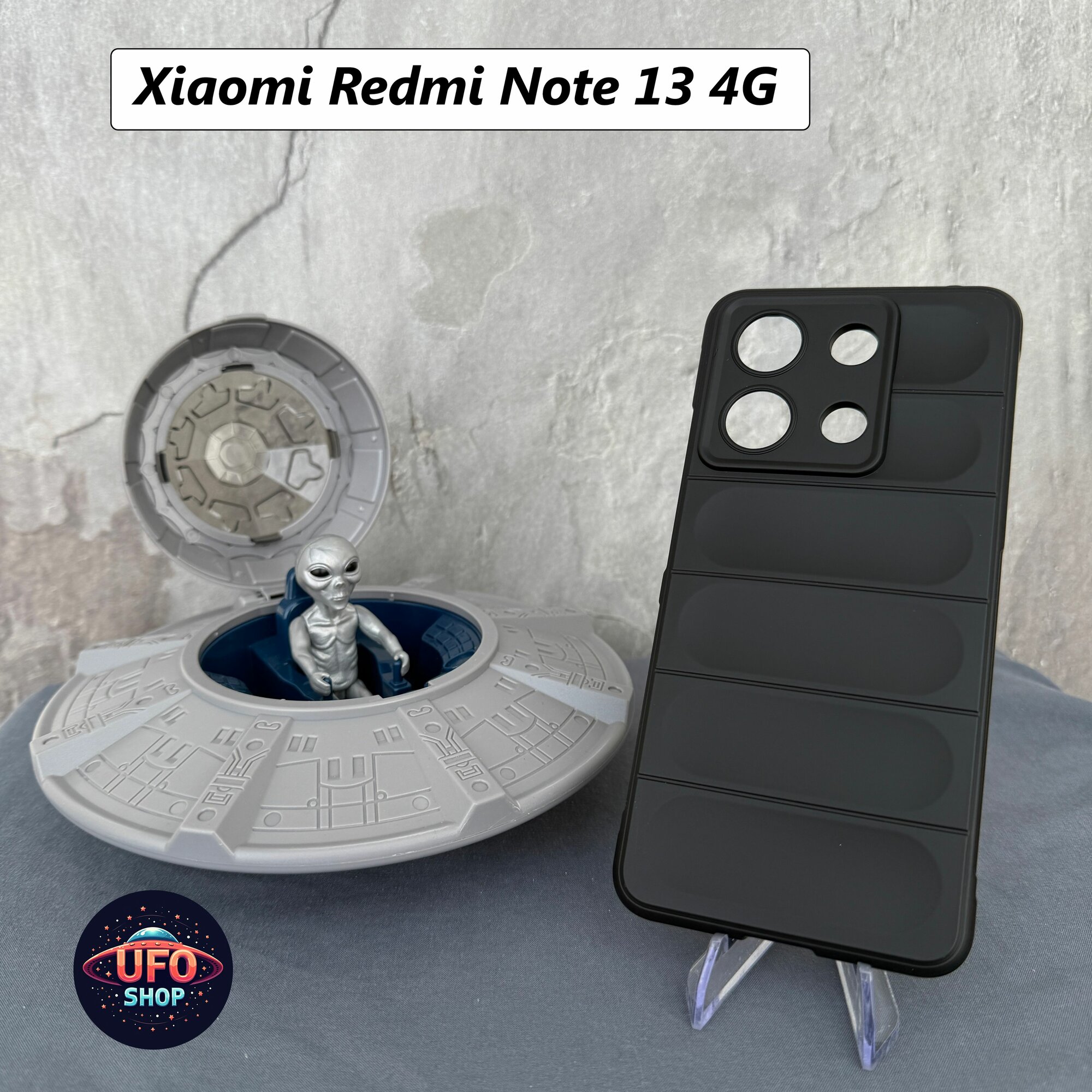 Чехол ребристый для Xiaomi Redmi Note 13 4G (Ксиоми сяоми Редми Ноут 13 4G), 20000141, черный