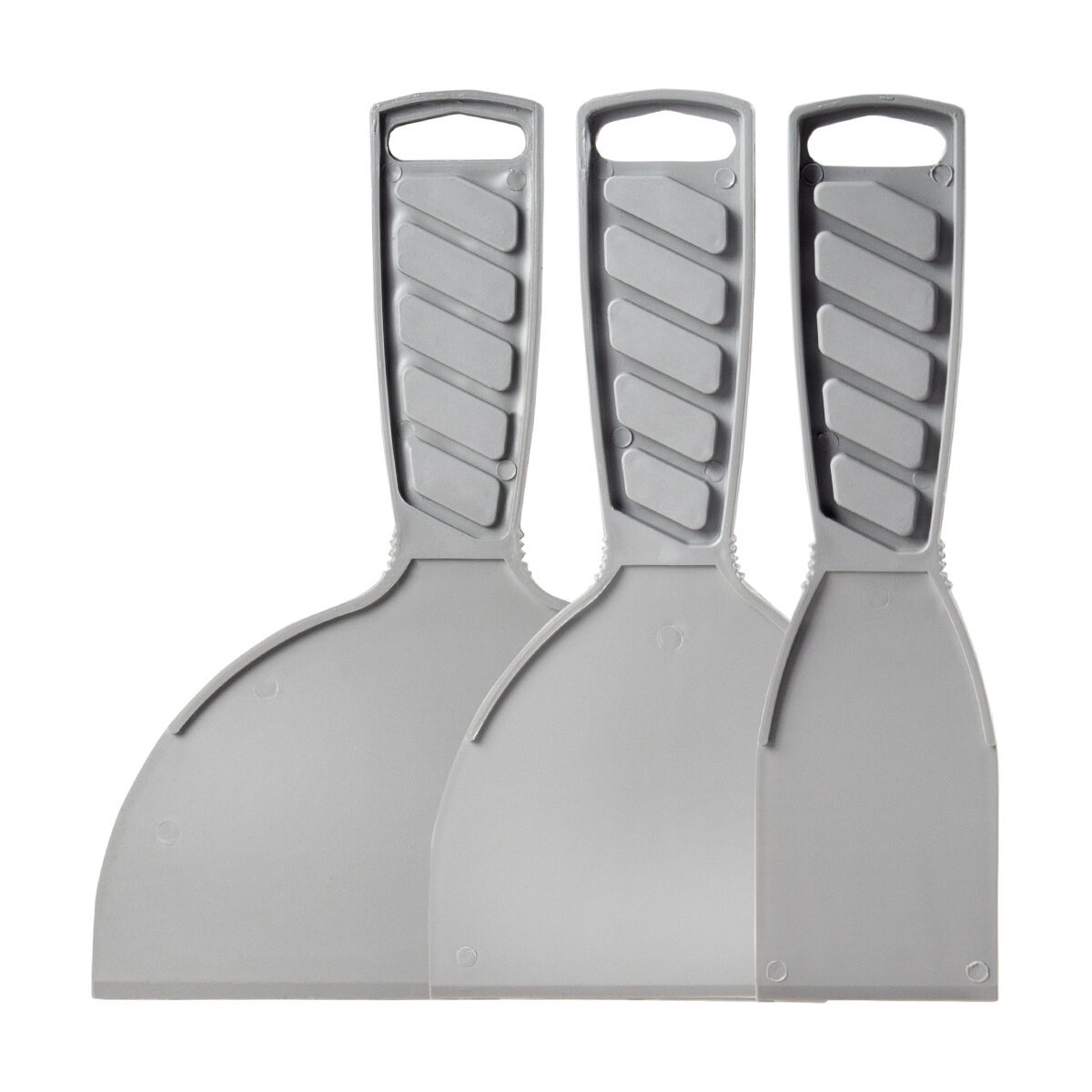 Шпатели пластиковые Шабашка, 50-100-150 мм, набор 3 шт, серые