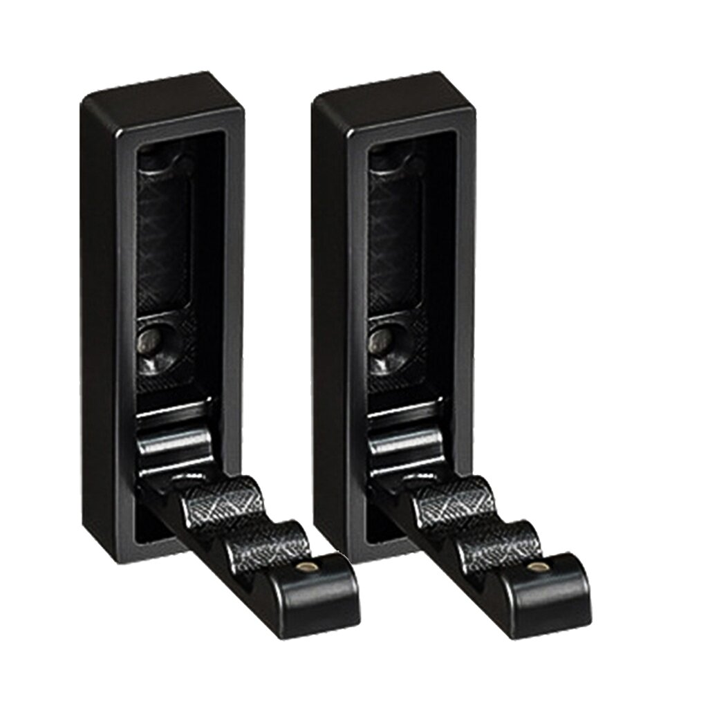 Набор аксессуаров для ванной комнаты, Скрытые складные квадратные крючки для одежды под ванной - матовый черный, 2 штуки в упаковке