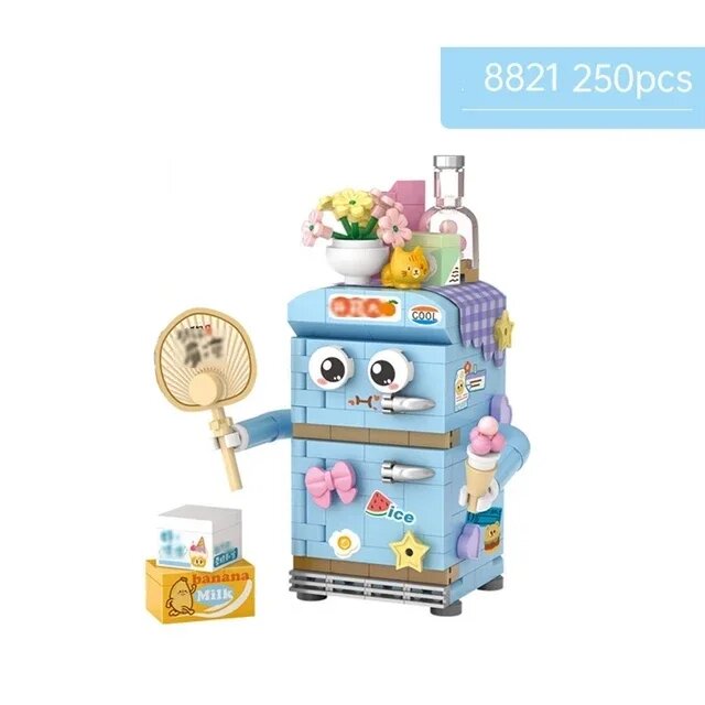 LOZ мини-конструктор: Кухня с аксессуарами, 250 деталей, no box