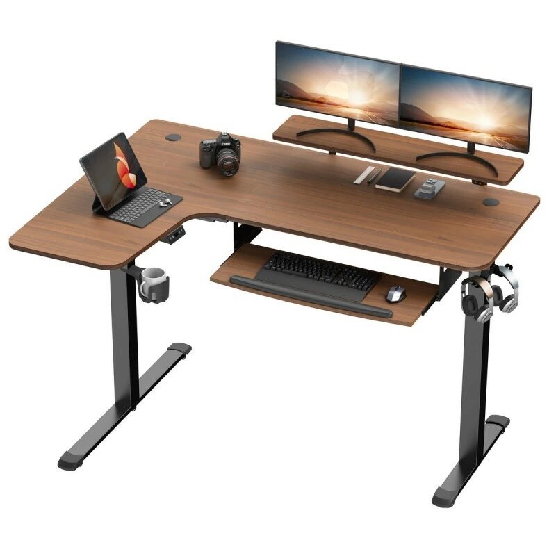 Стол компьютерный с электроприводом Eureka ERK-L60L-WN-V1