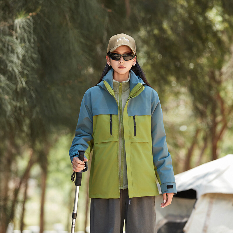 Куртка-двойка "три в одном" JDWZ2606, женская, фруктово-зеленая, размер 2XL