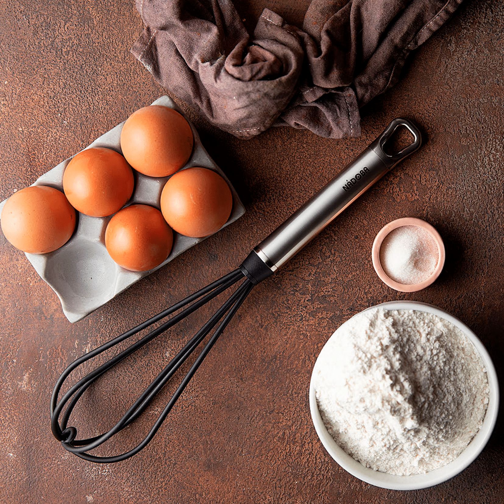 Венчик NADOBA, ANEZKA, с нейлоновым покрытием, нержавеющая сталь