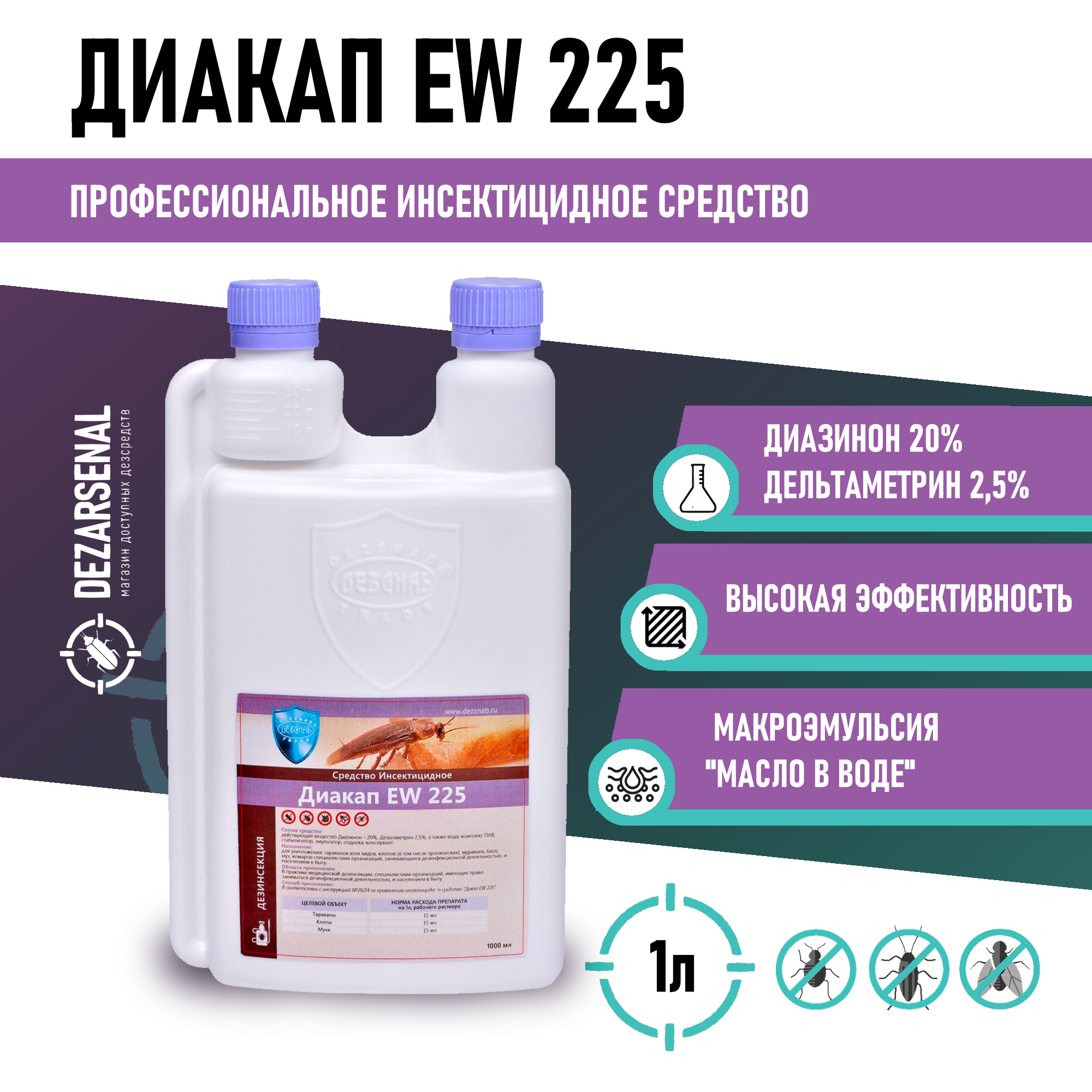 Диакап EW 225 - профессиональное инсектицидное средство от насекомых