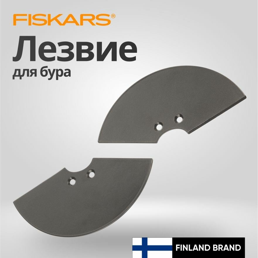 Лезвия садовые FISKARS 1000641 Quikdrill, металл, черно-серые, 2 шт, 20 см