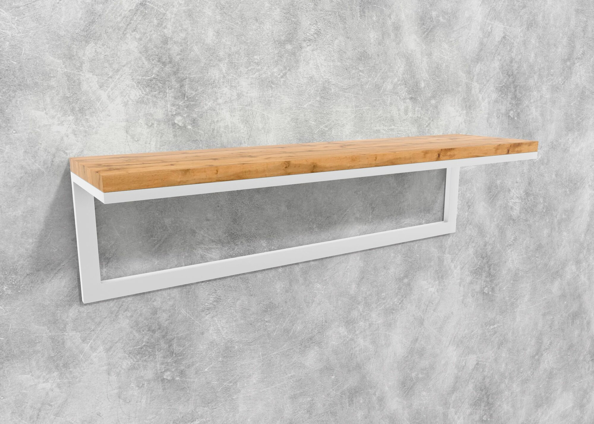 Полка Айсберг Лофт 02/120 Белый/дуб крафт табак