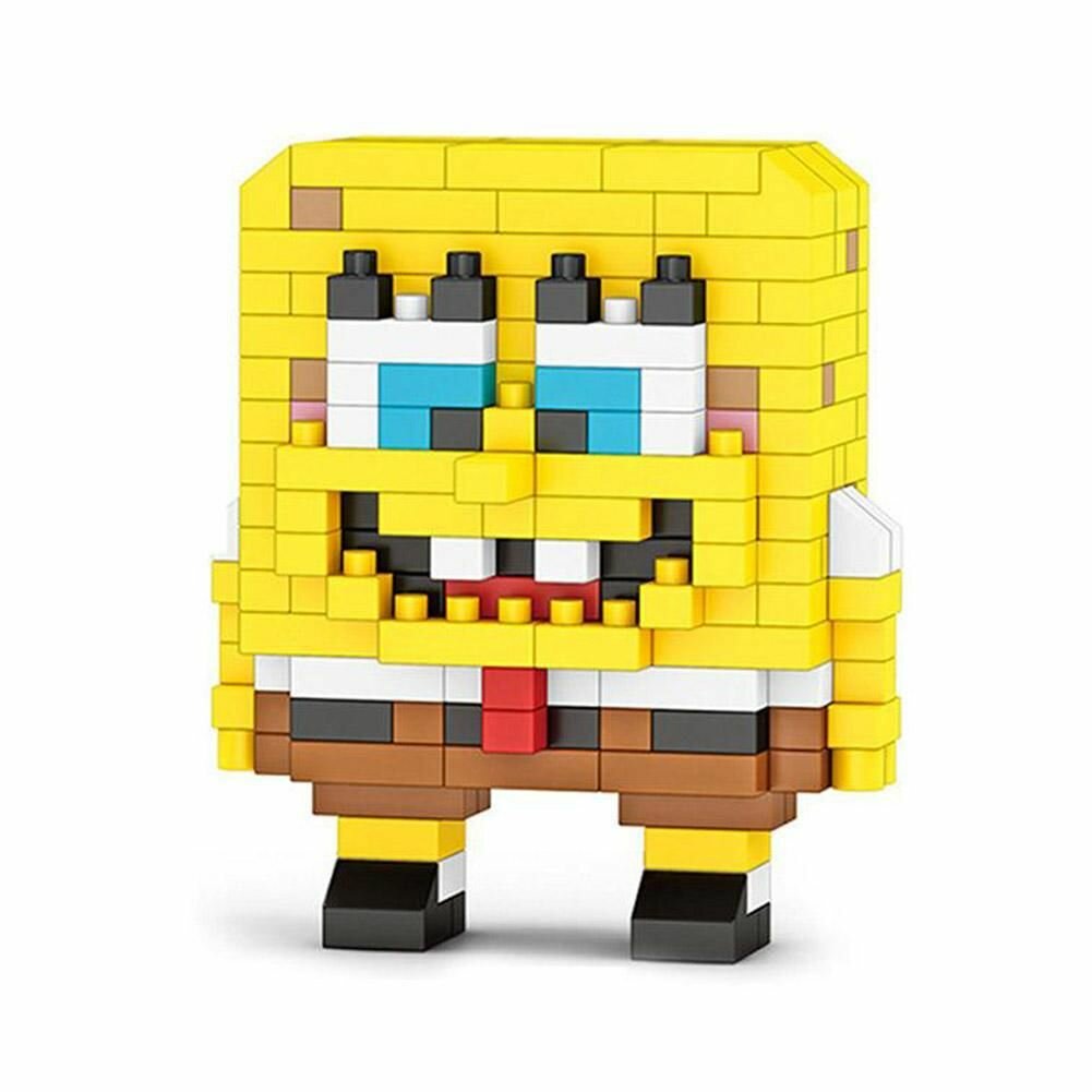 Мини-строительные блоки, набор головоломок из строительных блоков, Супер Марио, Губка Боб Квадратные Штаны и т. д