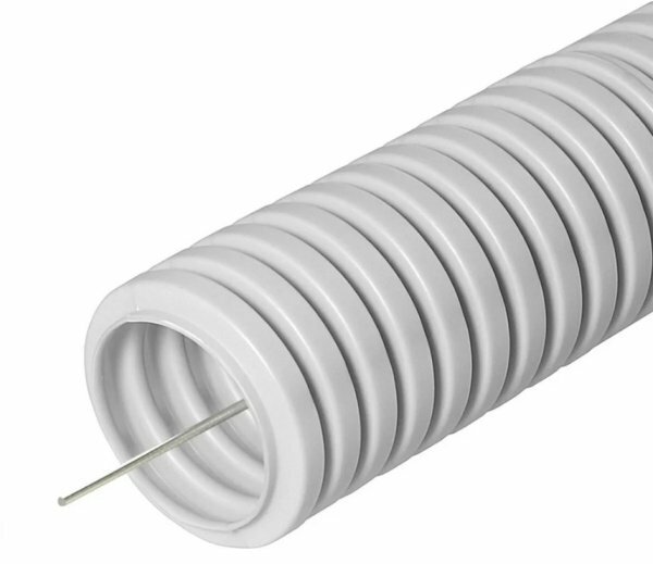 Труба гофрированная ПВХ D32 с зондом (цена за 1 метр)