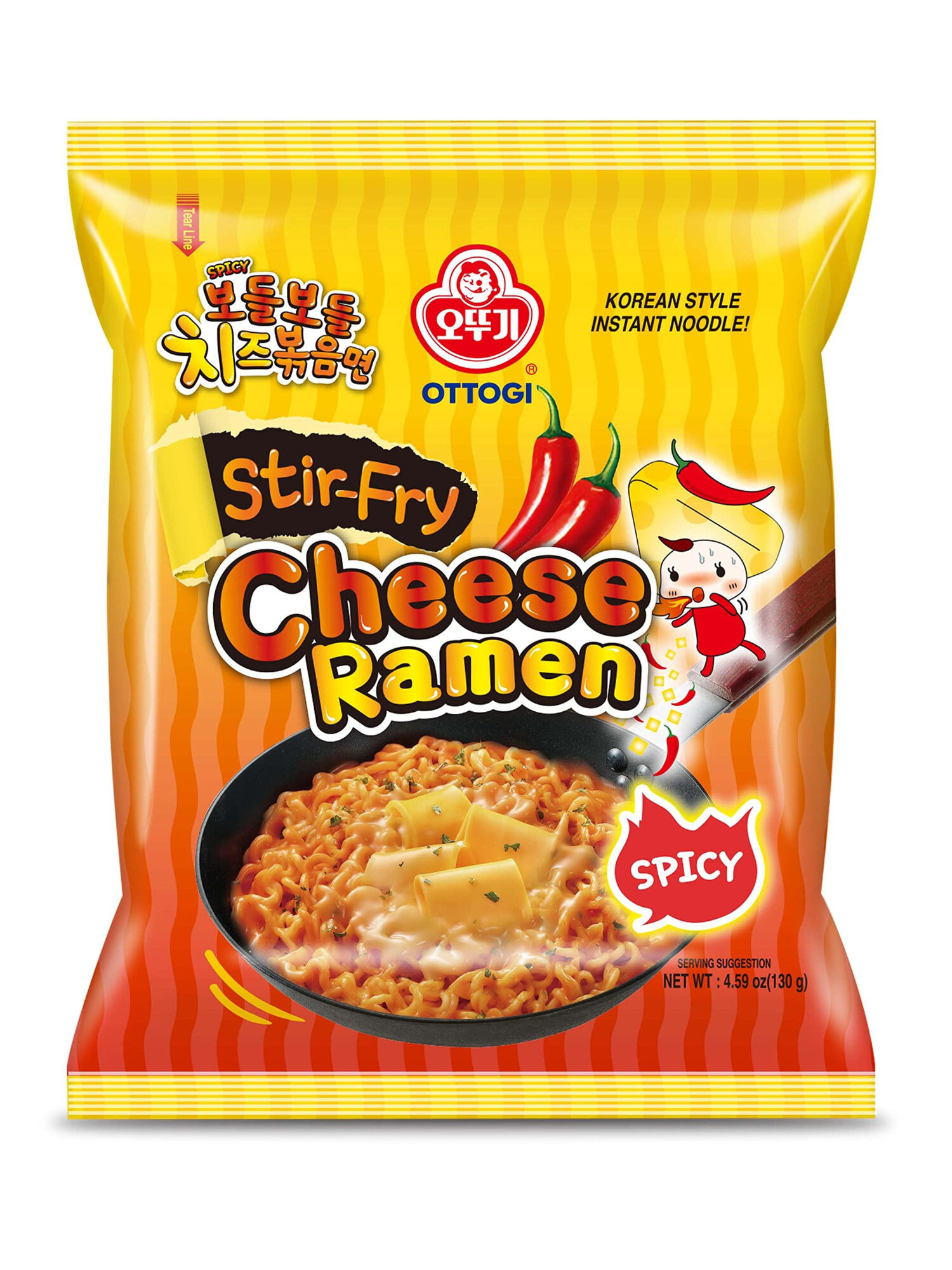 Лапша Ottogi Stir Fry Cheese Ramen Spicy 130 г