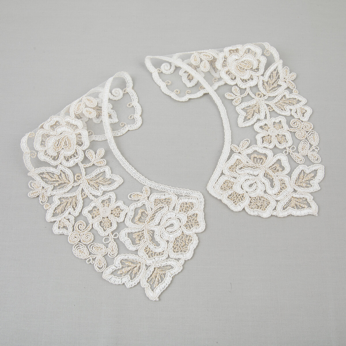 Gamma кружево воротник сетка 100 мм VKRM-27-02-JK37 в пакете Турция кремовый/под золото