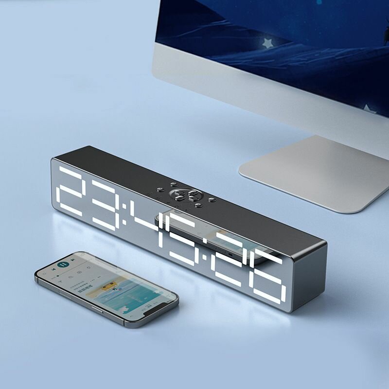 Компьютерный динамик B133 Bluetooth с часами, будильником, AUX, TF-картой, входящим вызовом и другими функциями