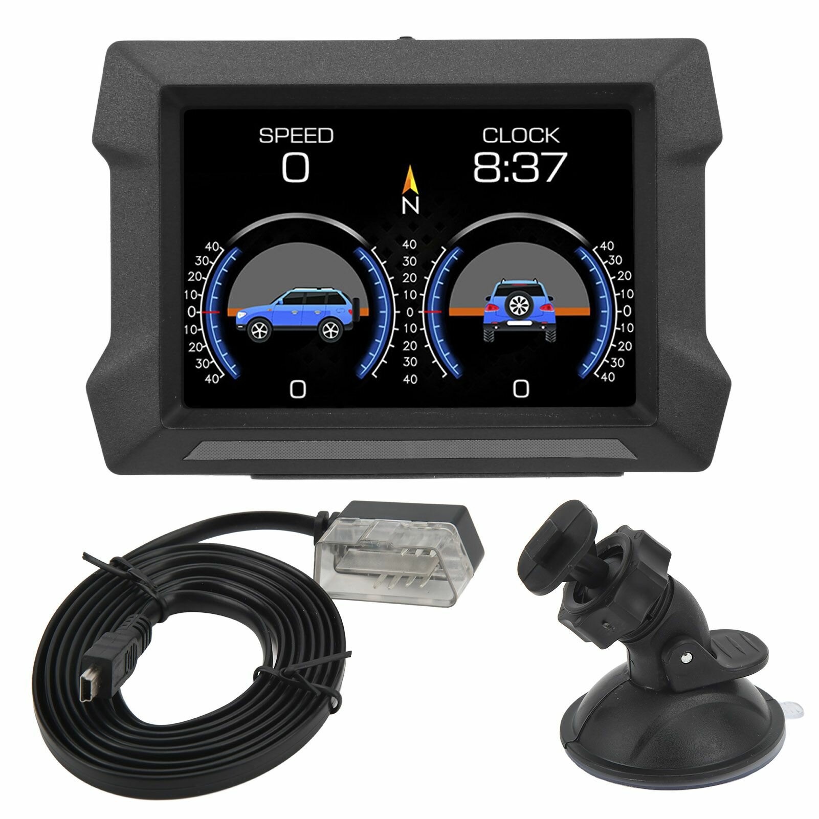 Универсальный ЖК-спидометр, автомобильный HUD, OBD2+ GPS режим, модель P22
