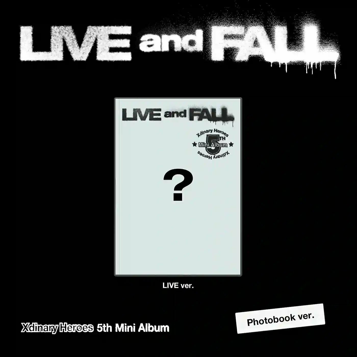 Альбом XDINARY HEROES - LIVE AND FALL 5th Mini PHOTOBOOK, белый
